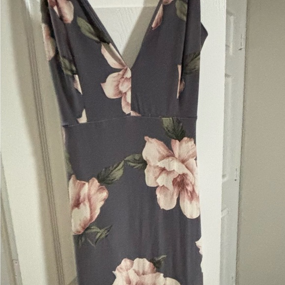 Ming Wang | Dresses | Ming Wang Pink Sheath Maxi Dress Vneck Sleeveless ...